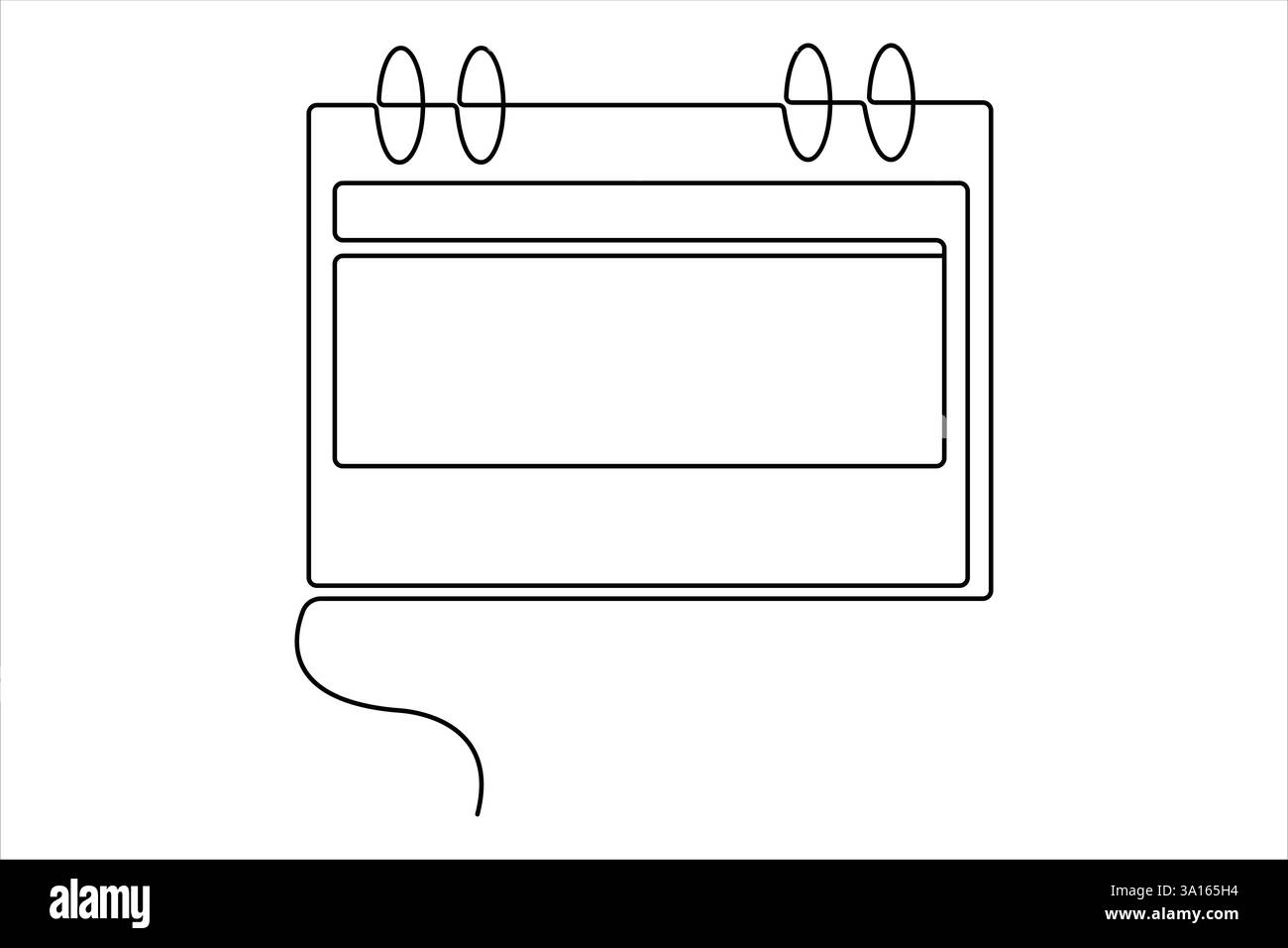 Continuous one line drawing of calendar icon. memorable date, countdown ...