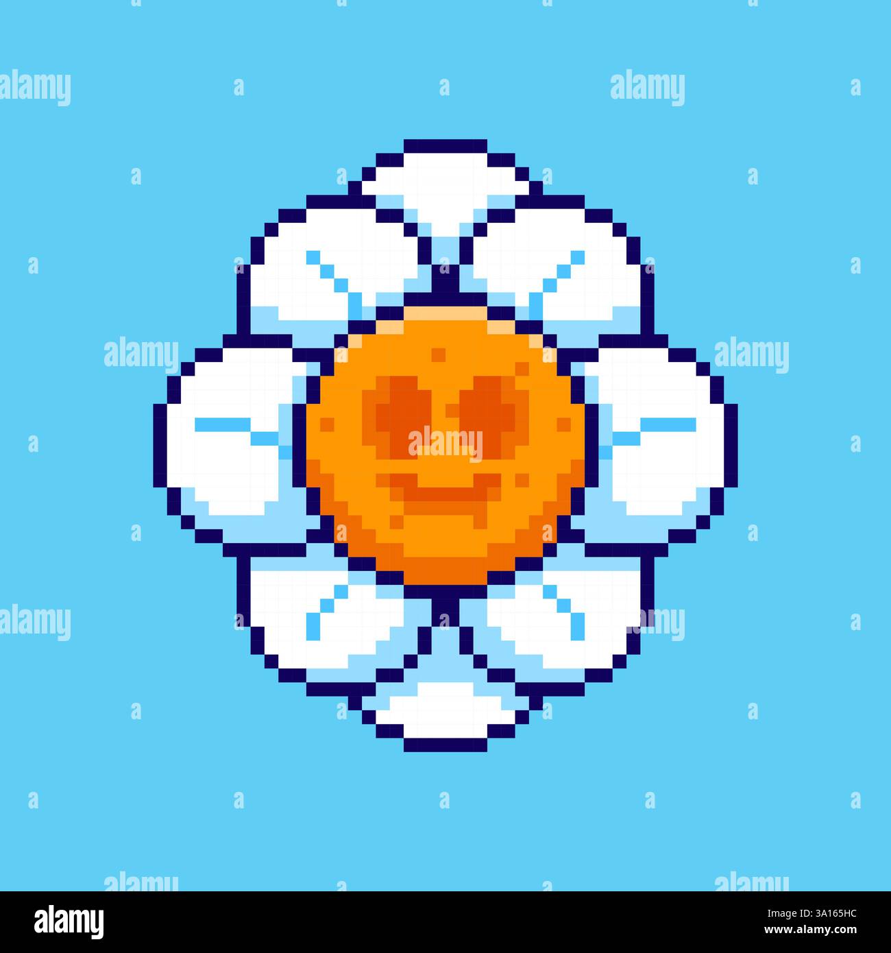 Pixel art Creepy Smiling Flower game asset design Stock Vector Image ...