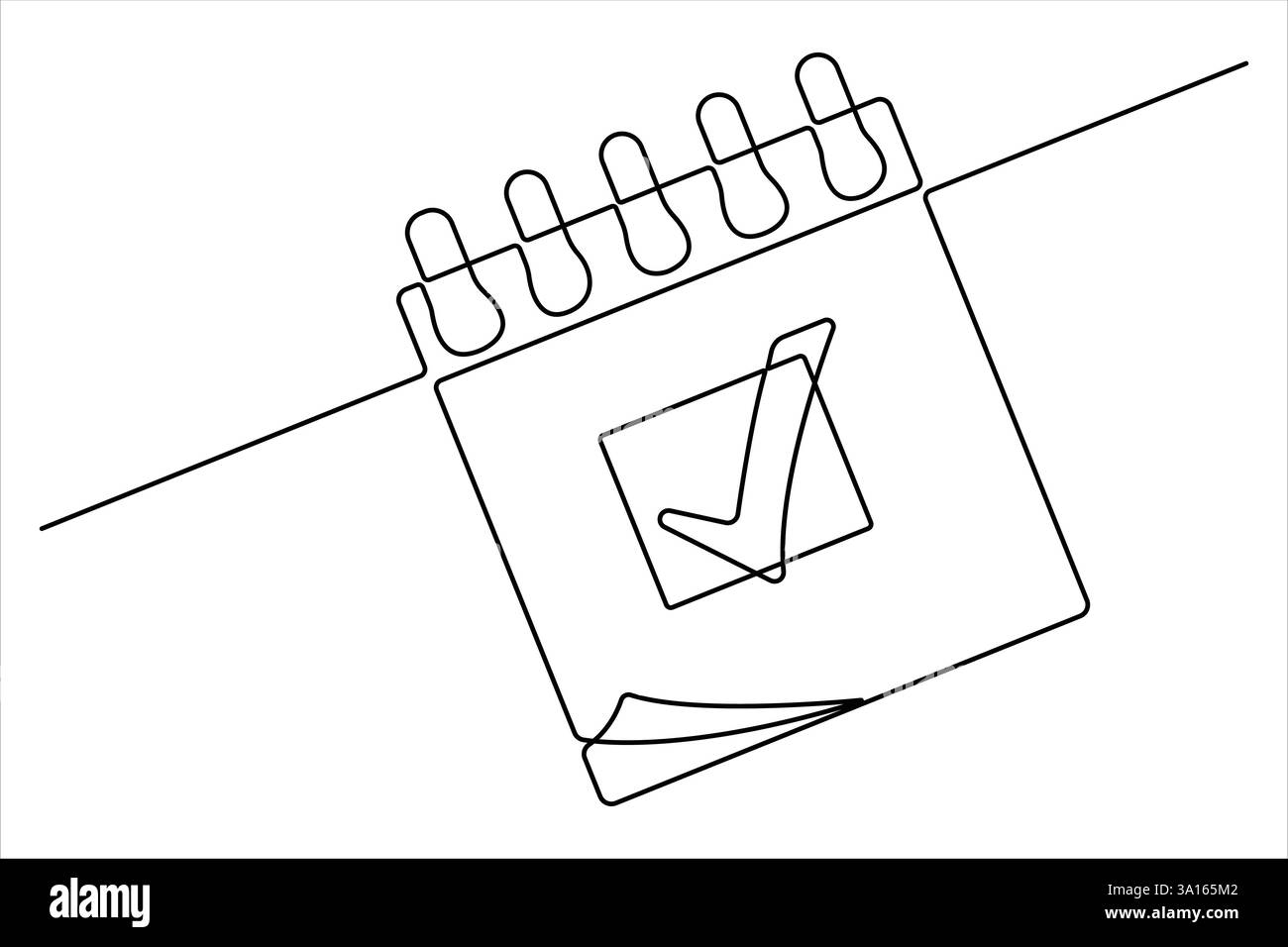 Continuous one line drawing of calendar icon. memorable date, countdown ...
