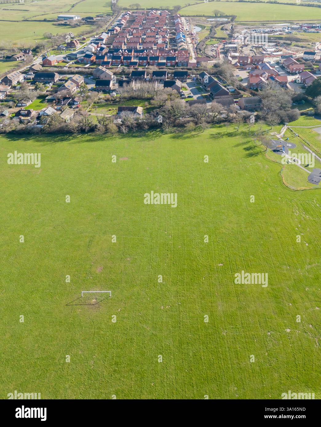 aerial view of maurice thornton playing fields and hailsham in east ...