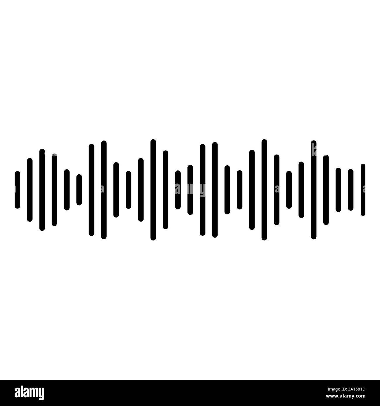 Dynamic Sound Wave Pulse, in Black and White Stock Vector Image & Art ...