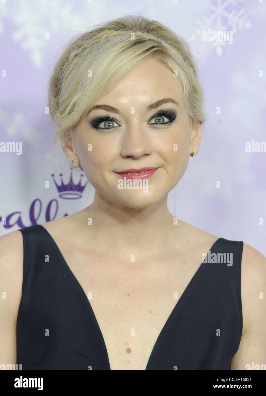 Emily Kinney arriving at the Hallmark Channel and Hallmark Movies and ...