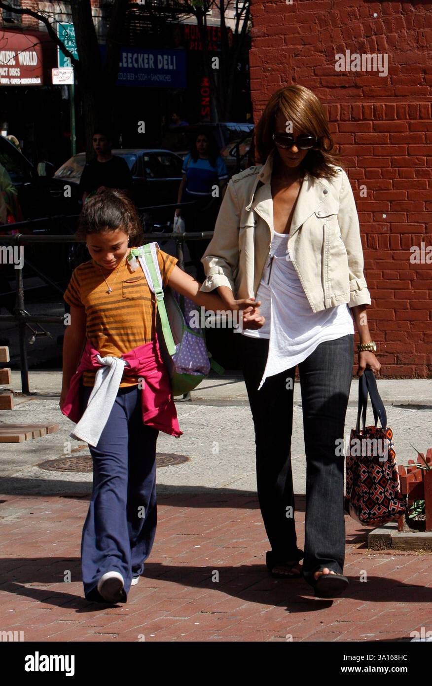 Model Iman seen walking with her daughter Alexandria Zahra "Lexi" Jones ...