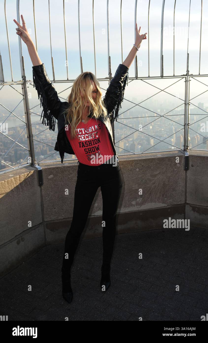 Candice Swanepoel at the Empire State Building observatory on in New ...