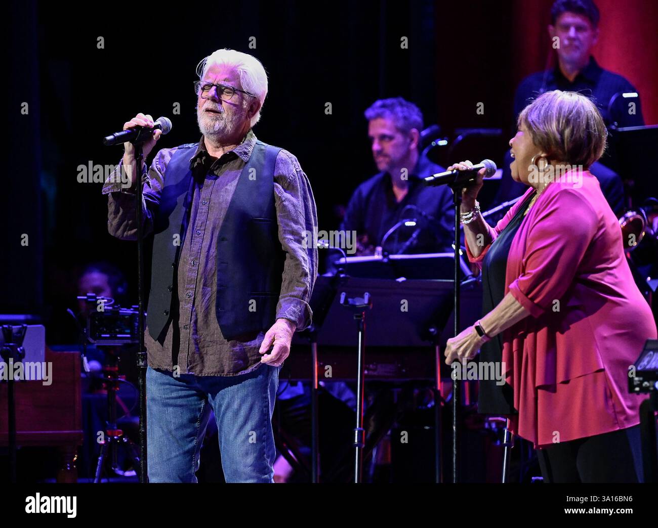 Michael McDonald, left, and Mavis Staples perform at the 9th annual ...
