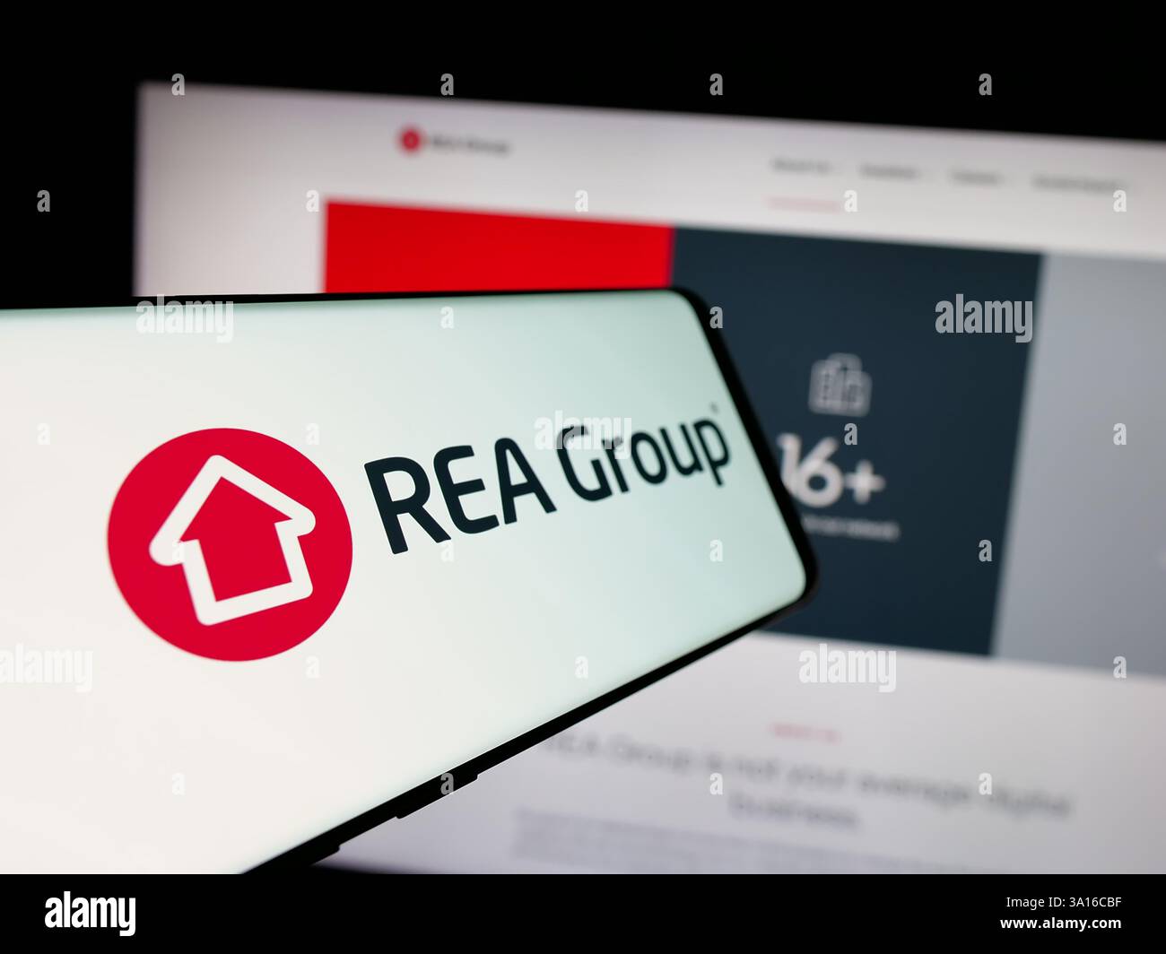 In this photo illustration, a smartphone with the logo of Australian ...