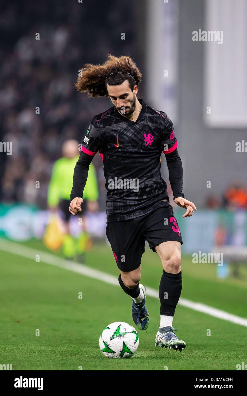 Copenhagen, Denmark. 06th Mar, 2025. Marc Cucurella (3) of Chelsea FC ...