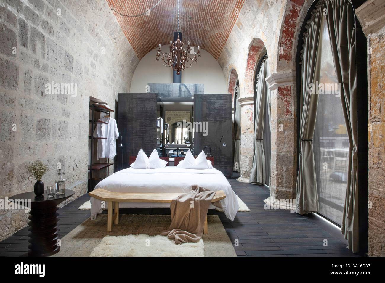 Peru, arequipa, monacal room of Cirqa, sixteenth-century monastery ...