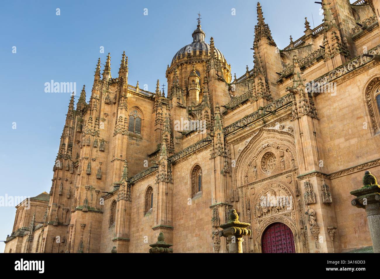 Salamanca Cathedral (New Cathedral), mixing late Gothic, Plateresque and Baroque styles, one of ...