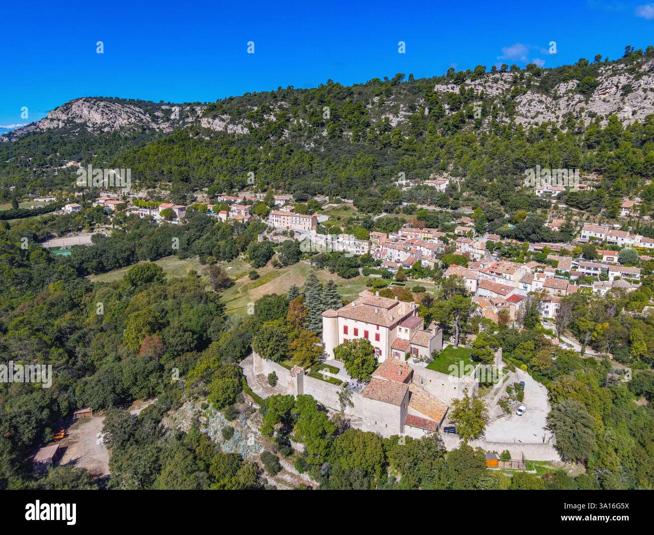 France, Bouches du Rhone, Vauvenargues, Pablo Picasso's castle under ...