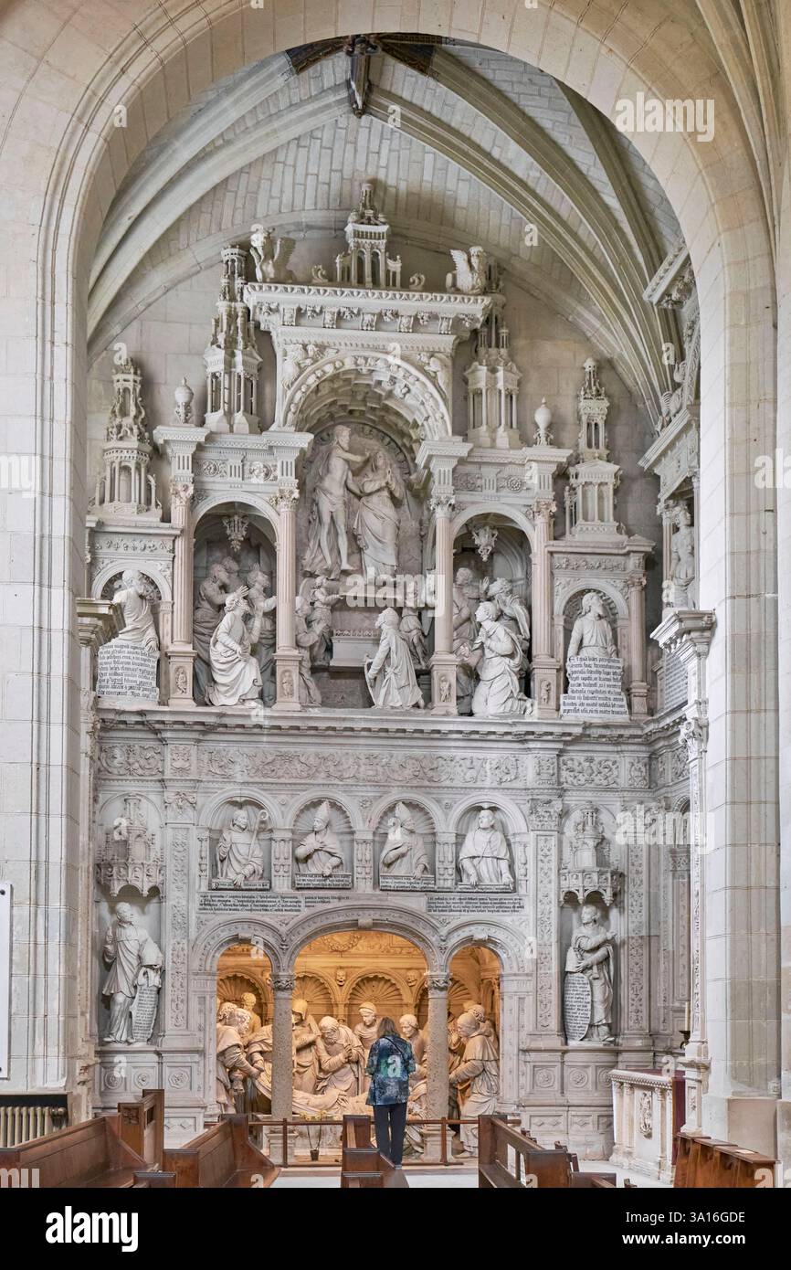 France, Sarthe, Solesmes, the Saint Pierre abbey, La Belle Chapelle ...
