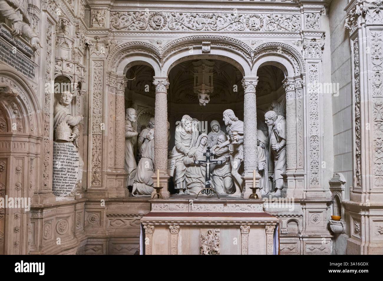 France, Sarthe, Solesmes, the Saint Pierre abbey, the Belle Chapelle ...