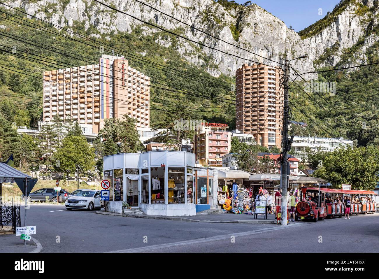 Romania, Baile Herculane, the oldest spa resort in Europe in the Cerna ...