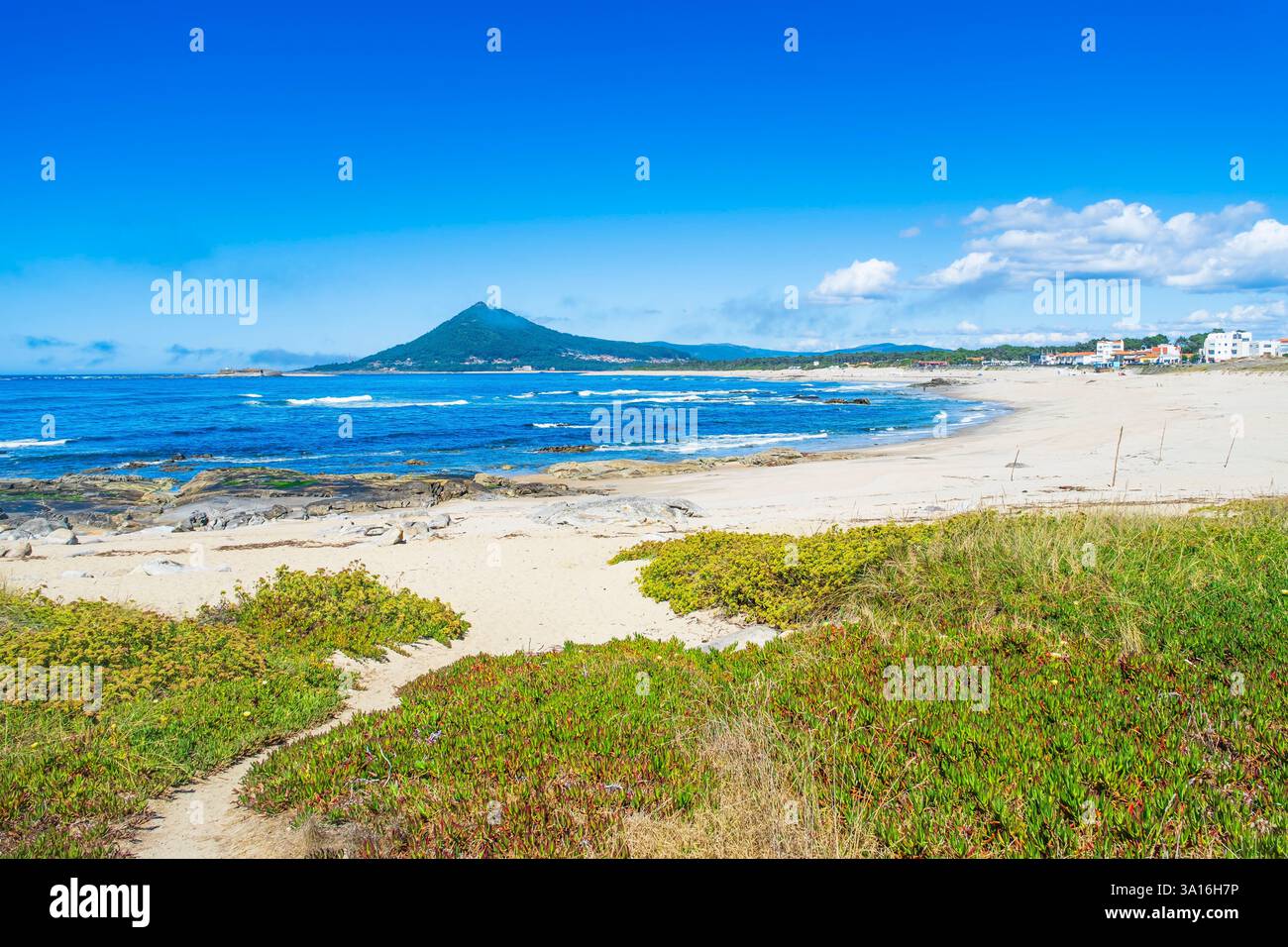 Portugal, Northern region, surroundings of Caminha, Moledo beach on the ...