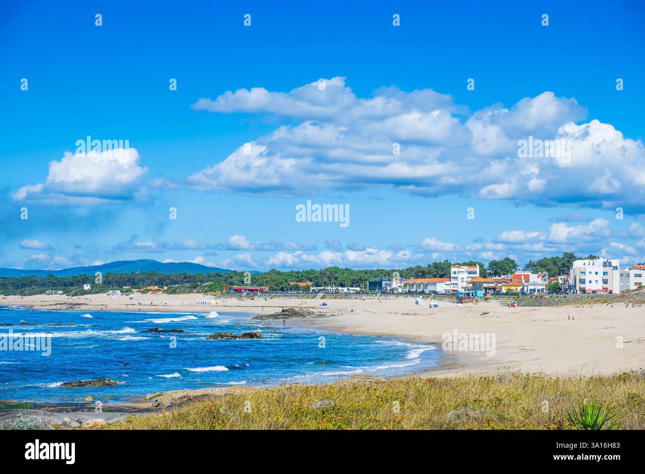 Portugal, Northern region, surroundings of Caminha, Moledo beach on the ...