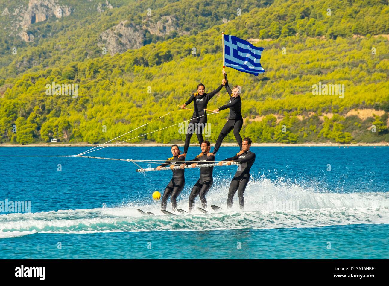Greece, Evia regional district, Club Med Gregolimano, Nautique ski show ...