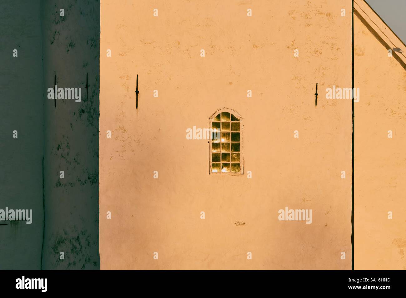 Window of Hoff Medieval Stone Church, Toten, Norway Stock Photo - Alamy