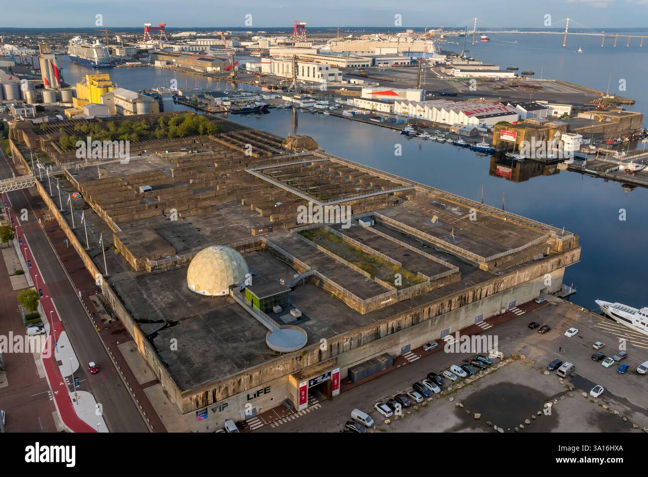 France, Loire Atlantique, Saint Nazaire, the former German submarine ...