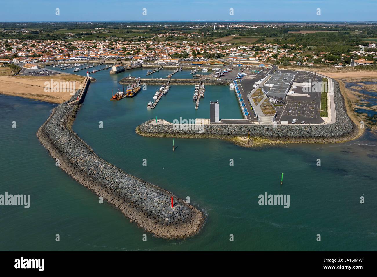 France, Charente Maritime, Oleron island, port of La Cotinière, flood ...