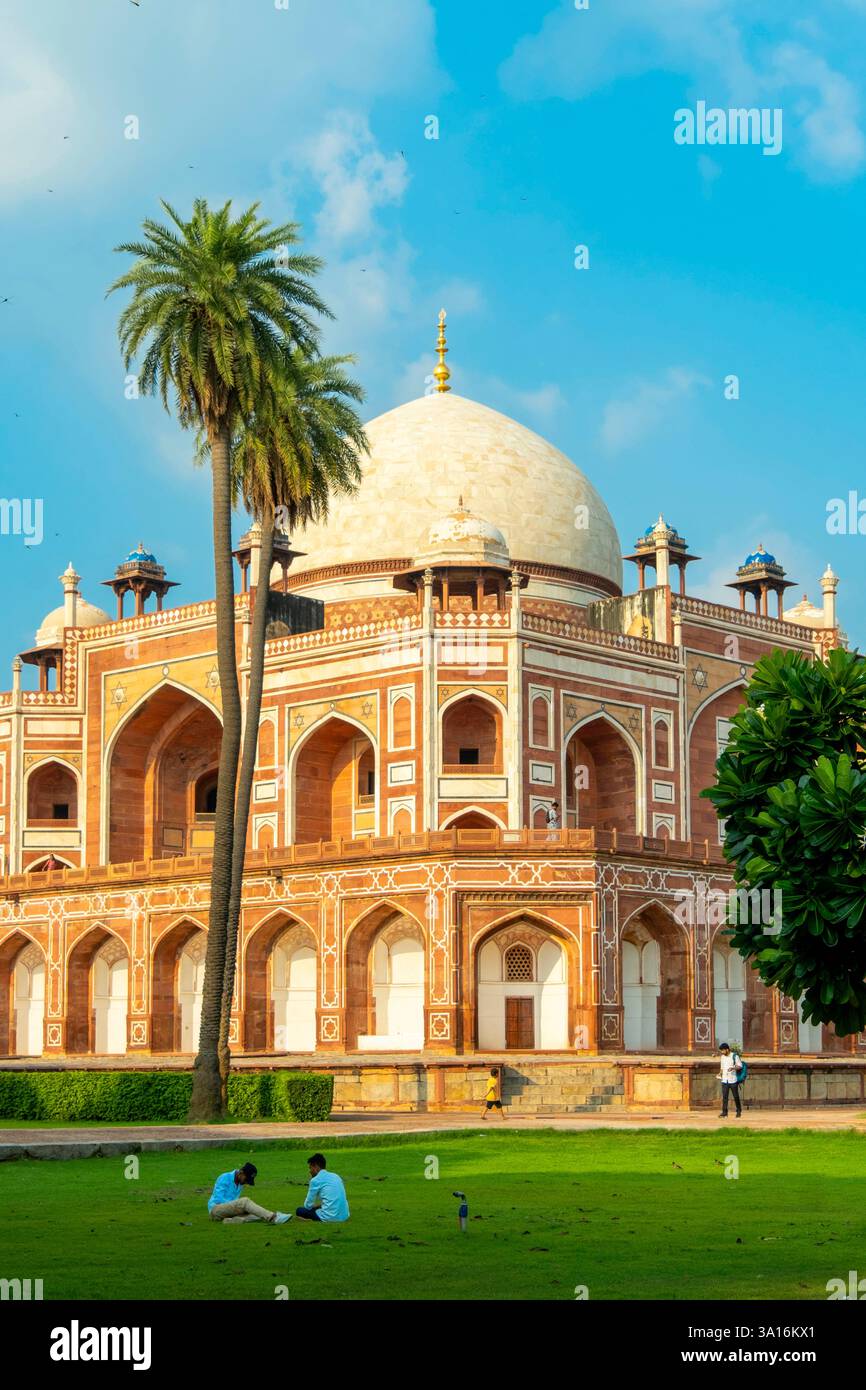 India, New Delhi, Humayun's Tomb, Mughal architecture complex listed as ...