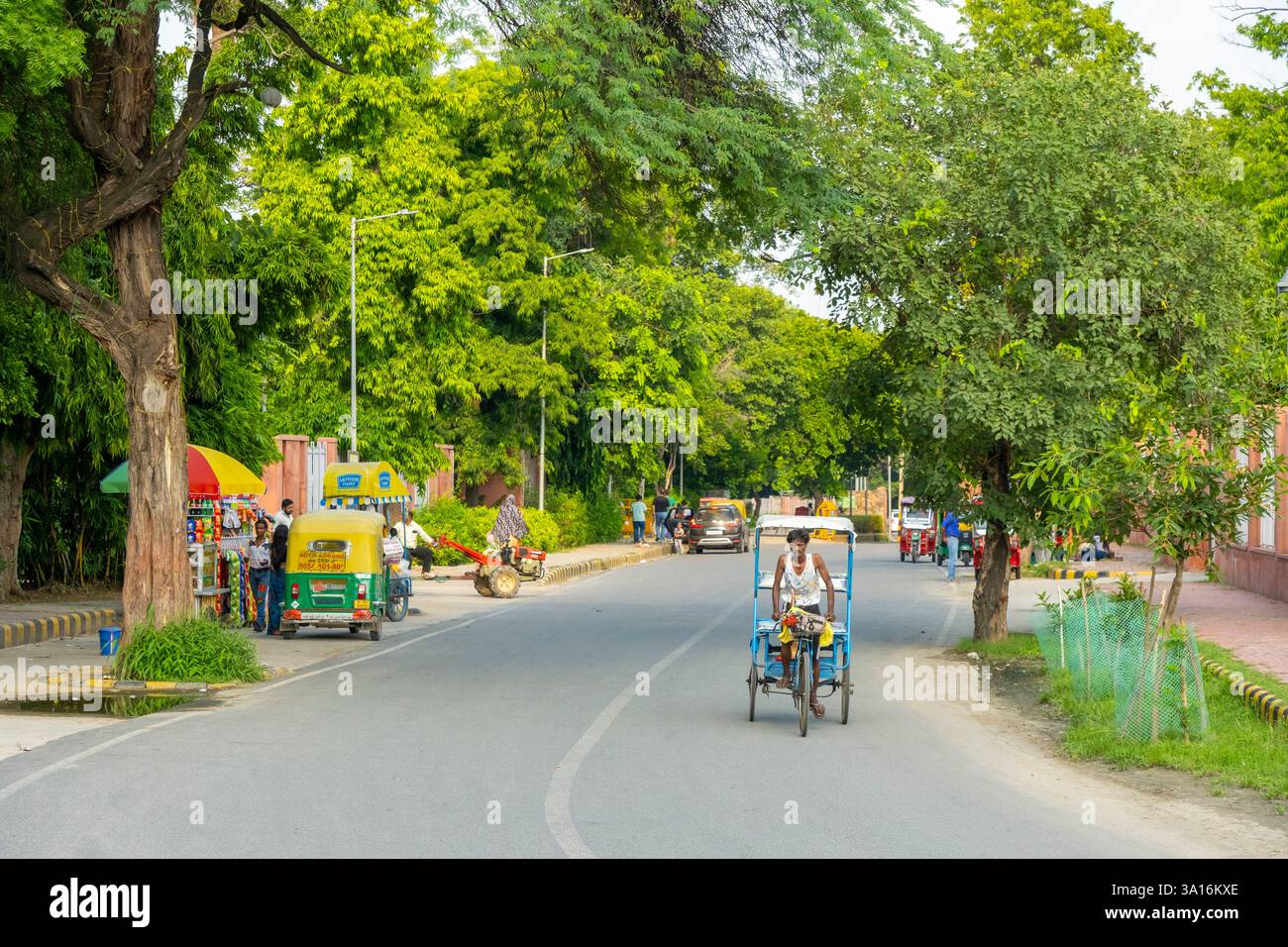 India, Delhi, Old Delhi, cycle rickshaw Stock Photo - Alamy