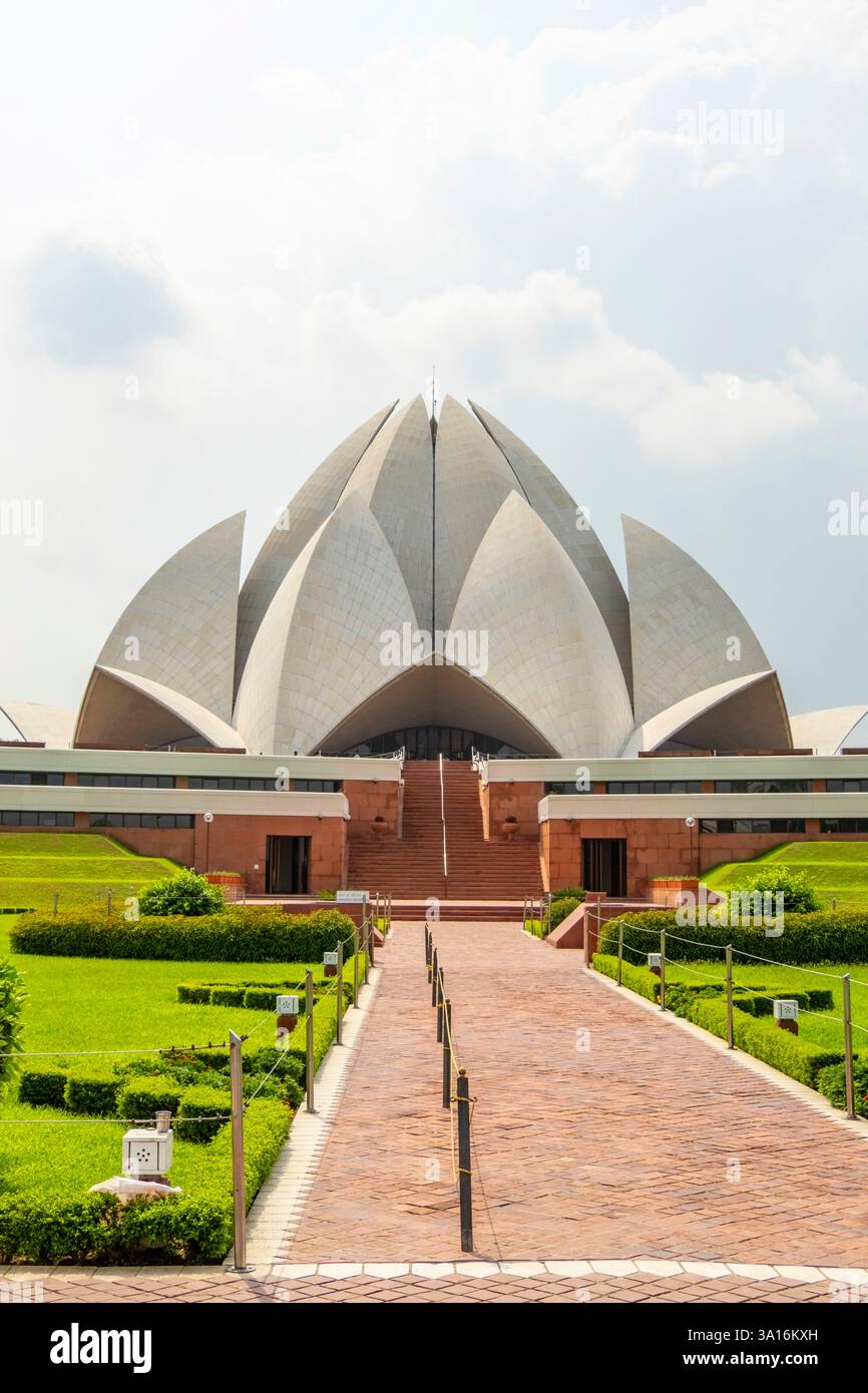 India, New Delhi, Bahapur, Lotus Temple, temple of the followers of ...