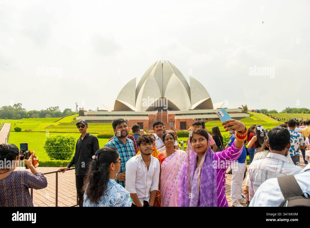 India, New Delhi, Bahapur, Lotus Temple, temple of the followers of ...