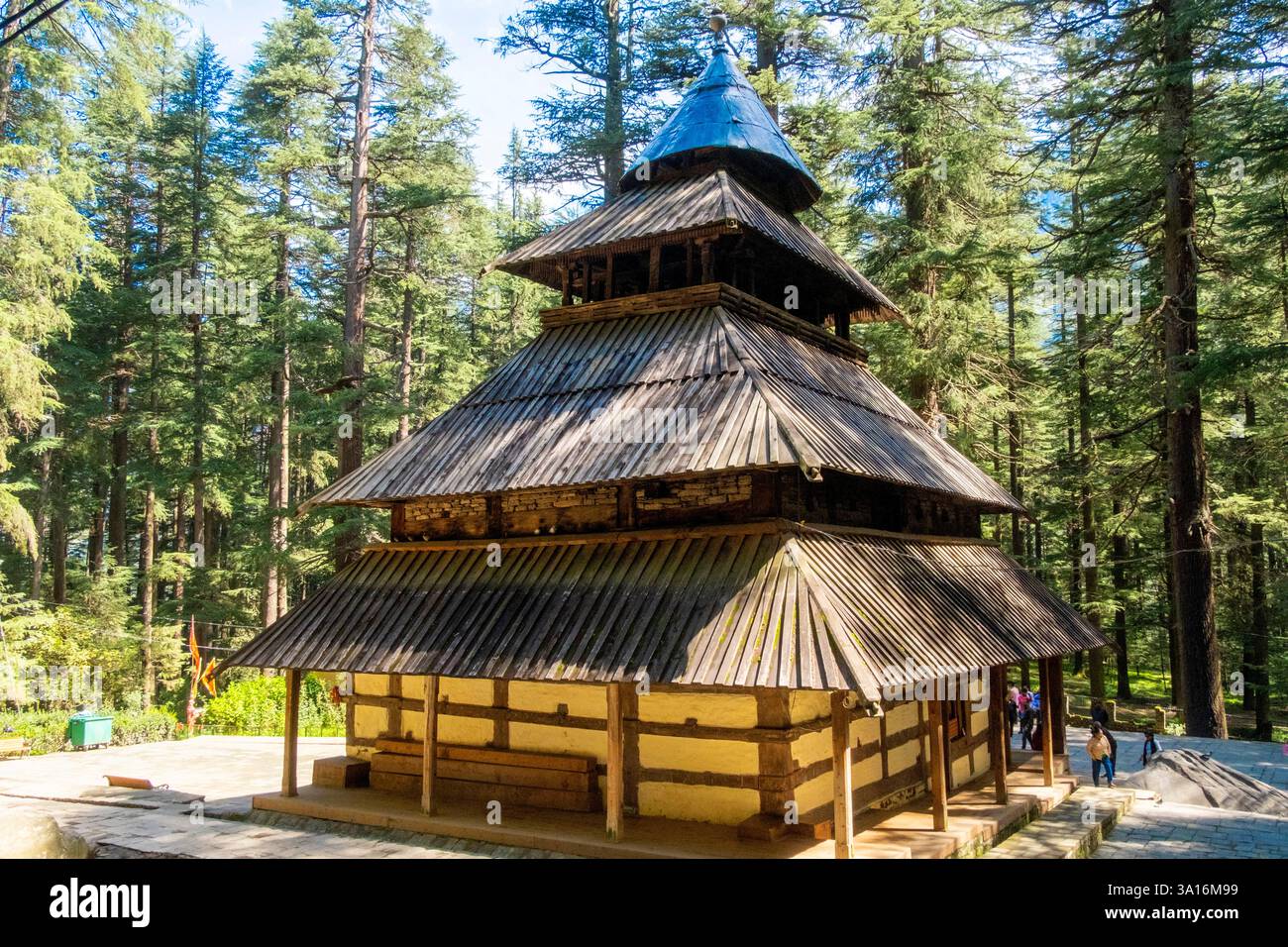 India, Himachal Pradesh state, Kullu valley, Manali, Hadimba temple ...