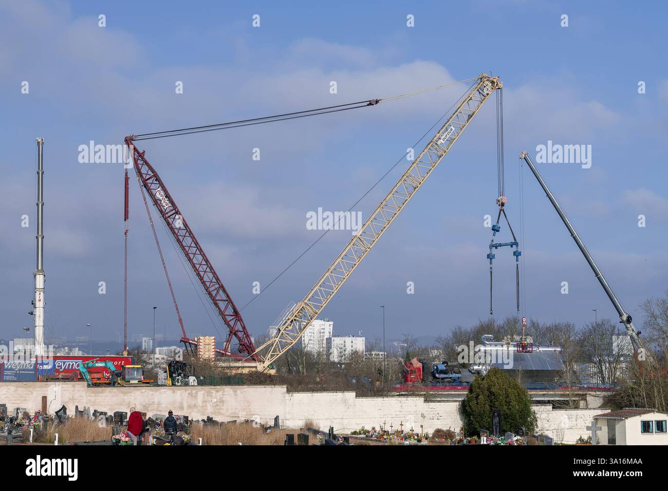 Jarville-la-Malgrange, France - View on a crawler crane Terex Superlift ...
