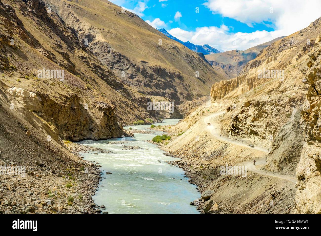 India, Ladakh state, Trans-Himalayan, motorbike tour on Royal enfield ...