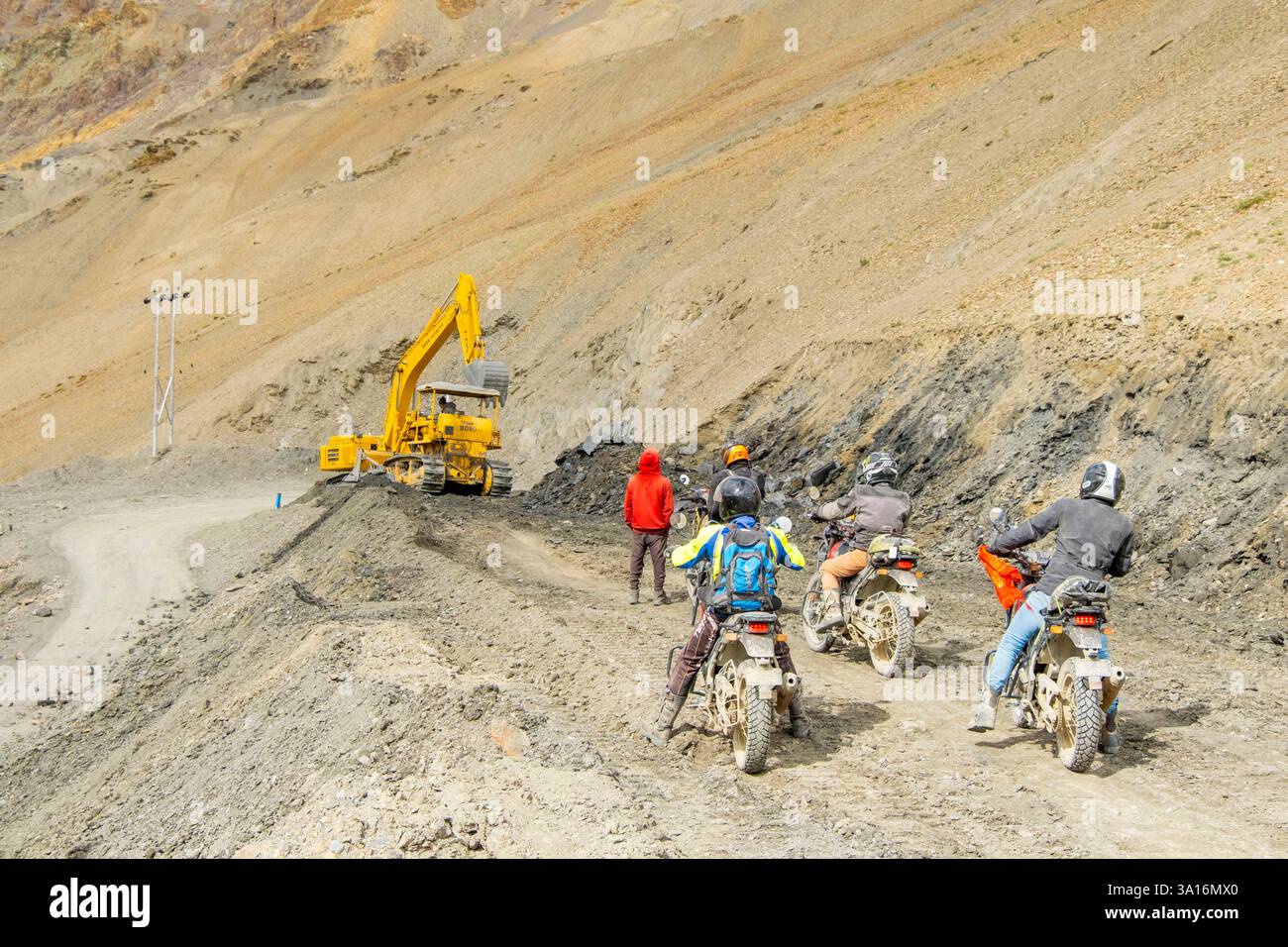 India, Ladakh state, Trans-Himalayan, motorbike tour on Royal enfield ...