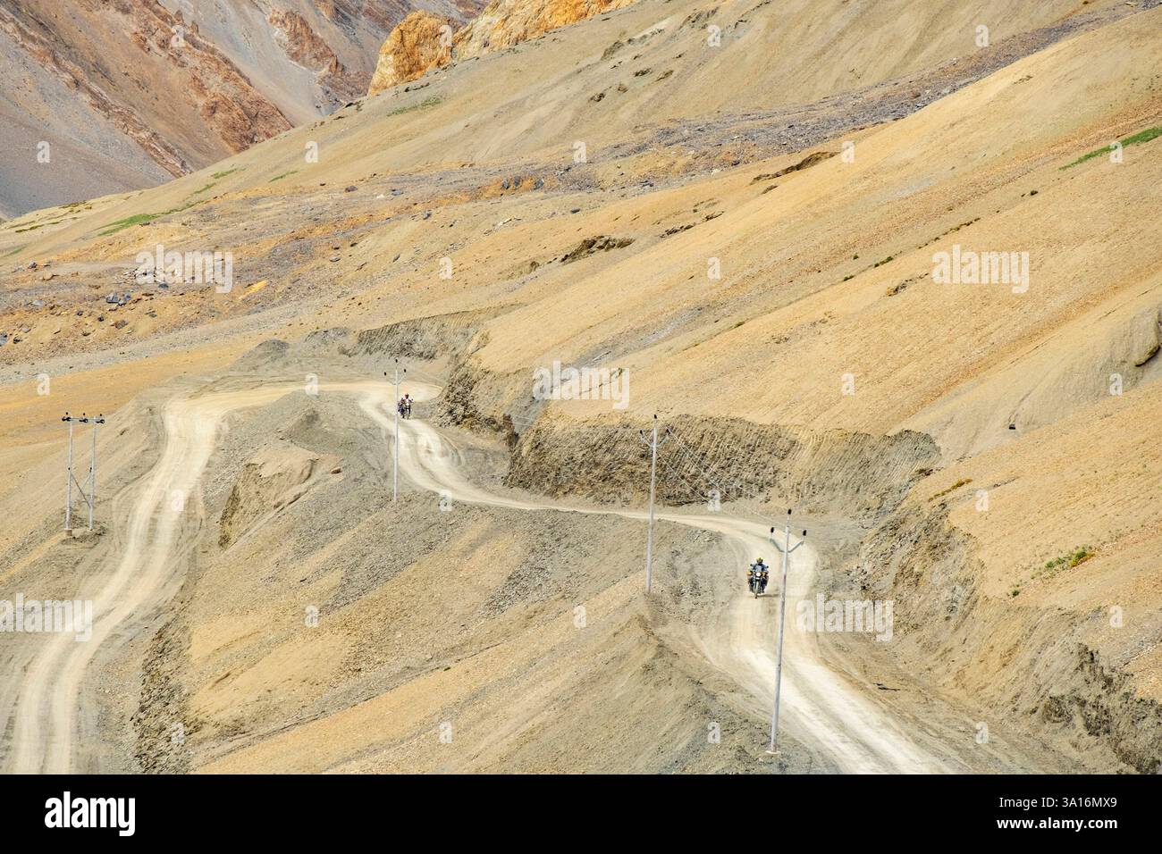 India, Ladakh state, Trans-Himalayan, motorbike tour on Royal enfield ...