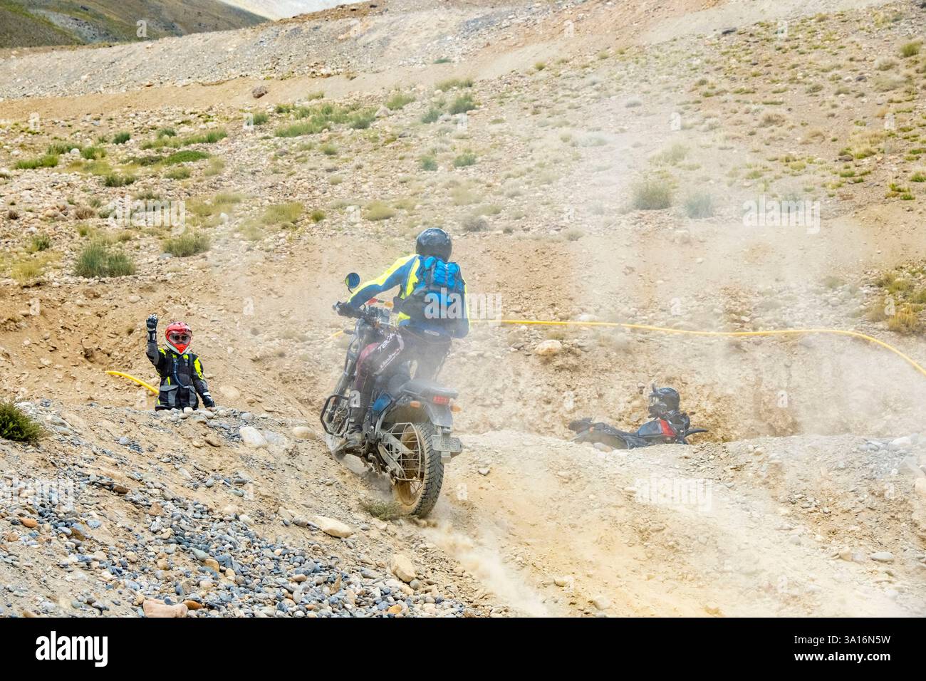 India, Ladakh state, Trans-Himalayan, motorbike tour on Royal enfield ...