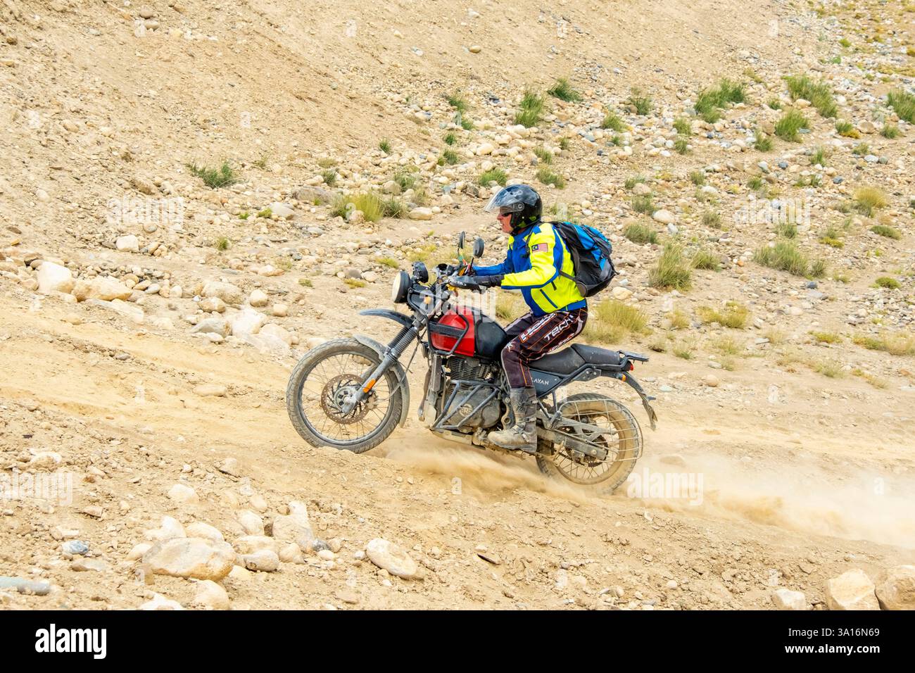 India, Ladakh state, Trans-Himalayan, motorbike tour on Royal enfield ...