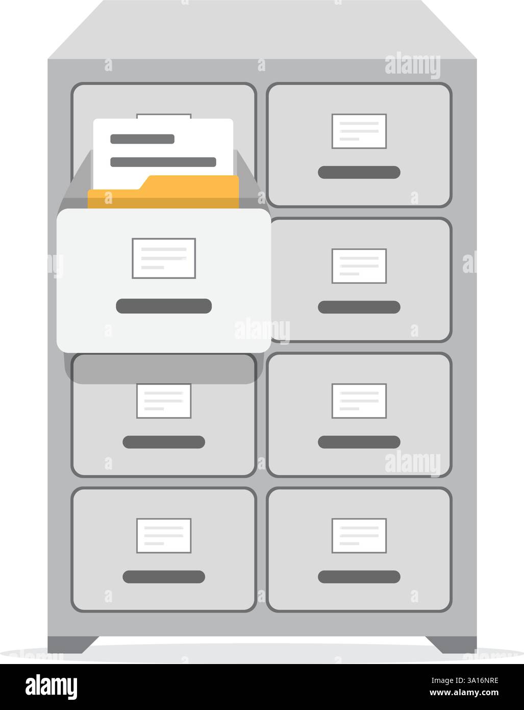 Work equipment in drawer Stock Vector Images - Alamy