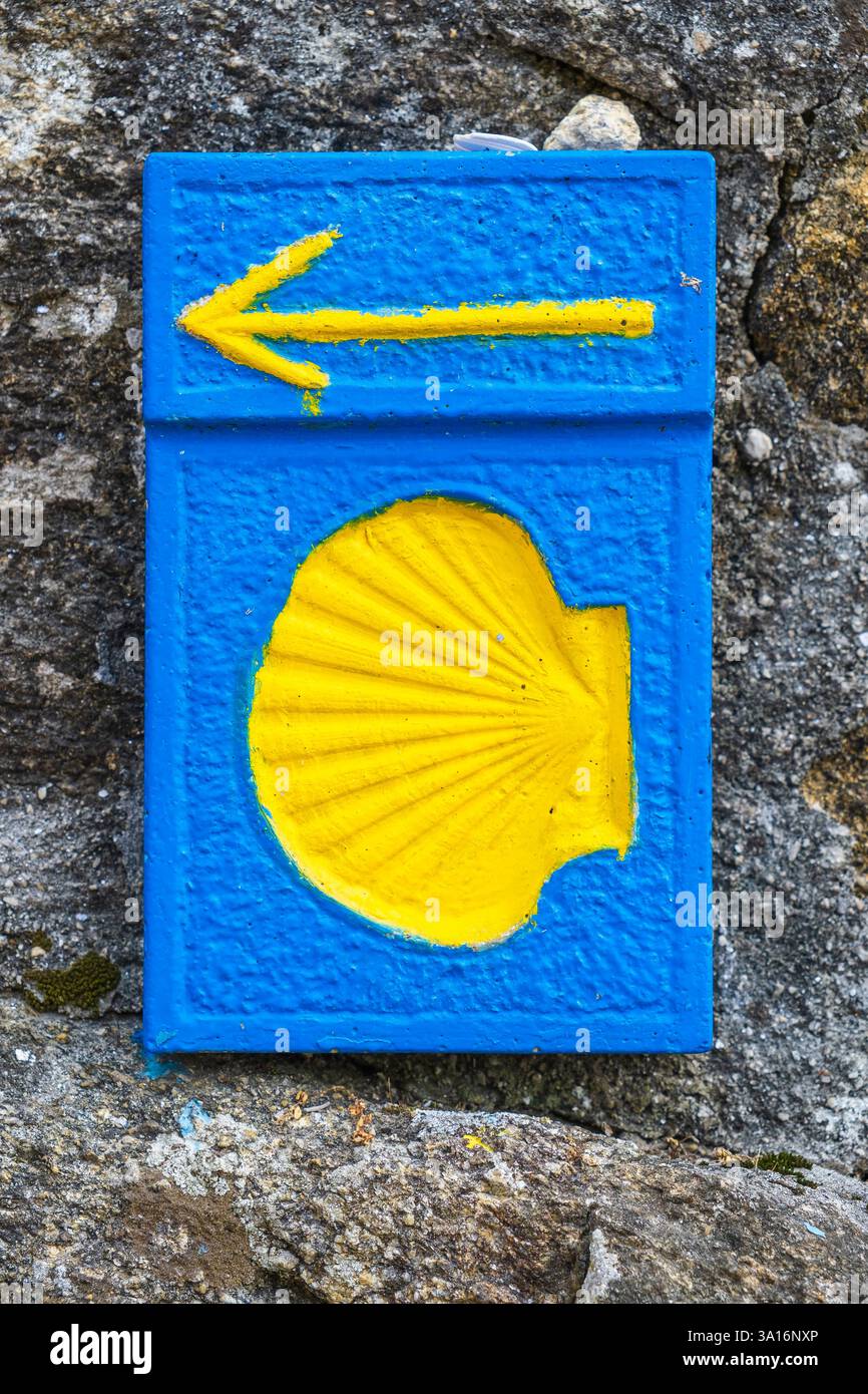 Portugal, Northern region, Castelo do Neiva, mark on the Portuguese ...