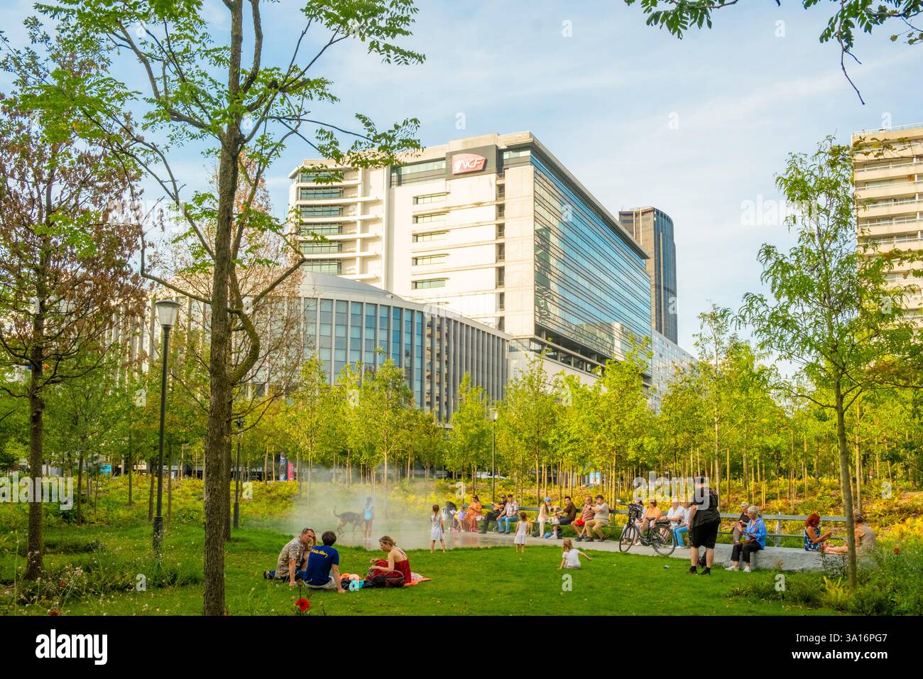 France, Paris, Place de Catalogne, the Urban Forest Stock Photo - Alamy