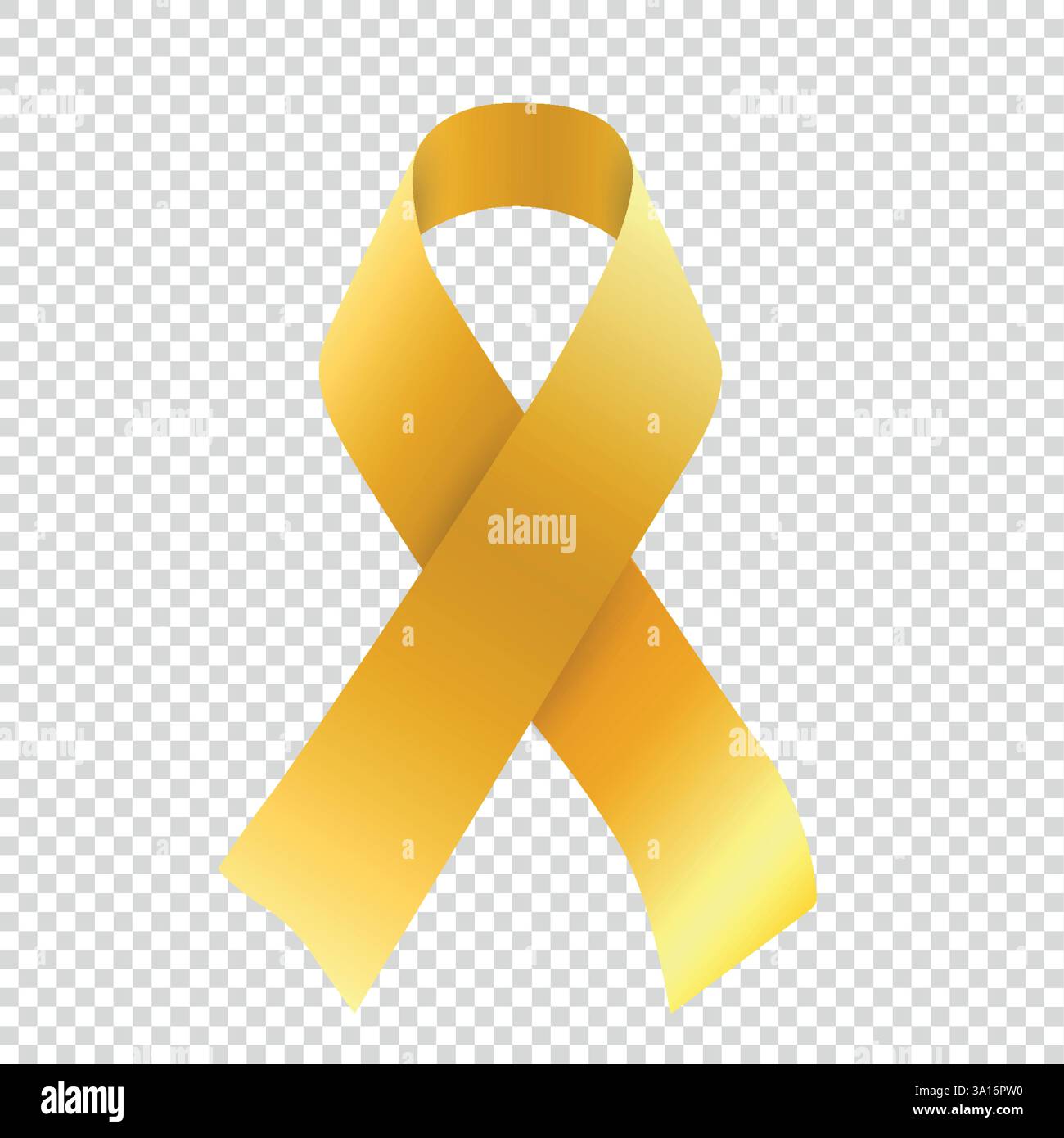 Vector golden or yellow ribbon symbol isolated for Childhood Cancer Awareness campaign Stock ...