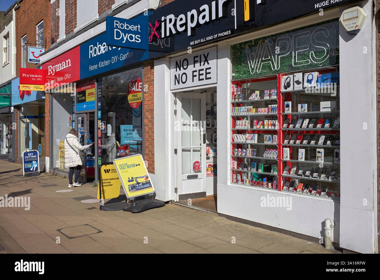 Solihull town centre, High street, Warwickshire, West Midlands, England ...