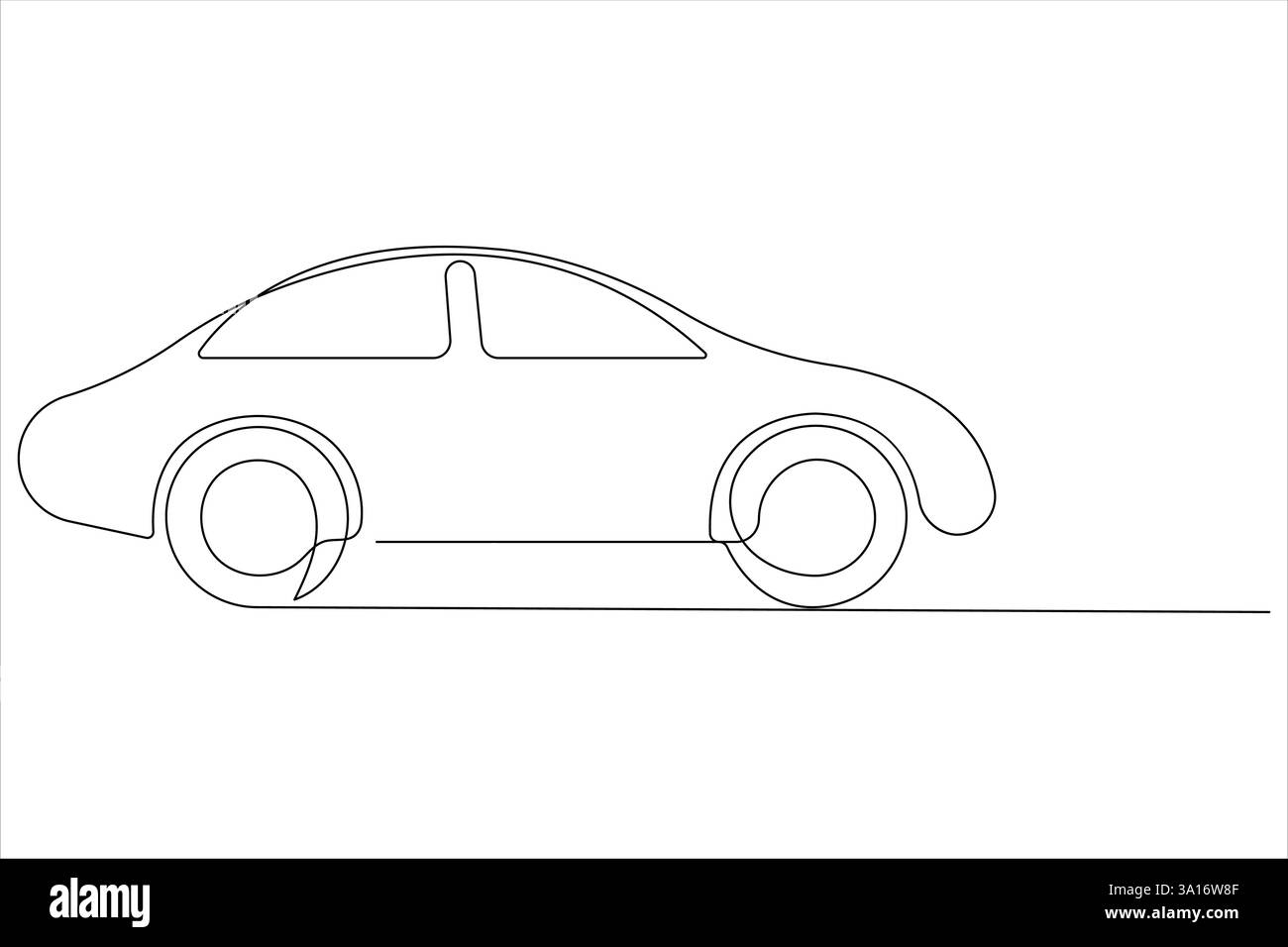 Continuous simple one line art drawing of car racing concept and ...