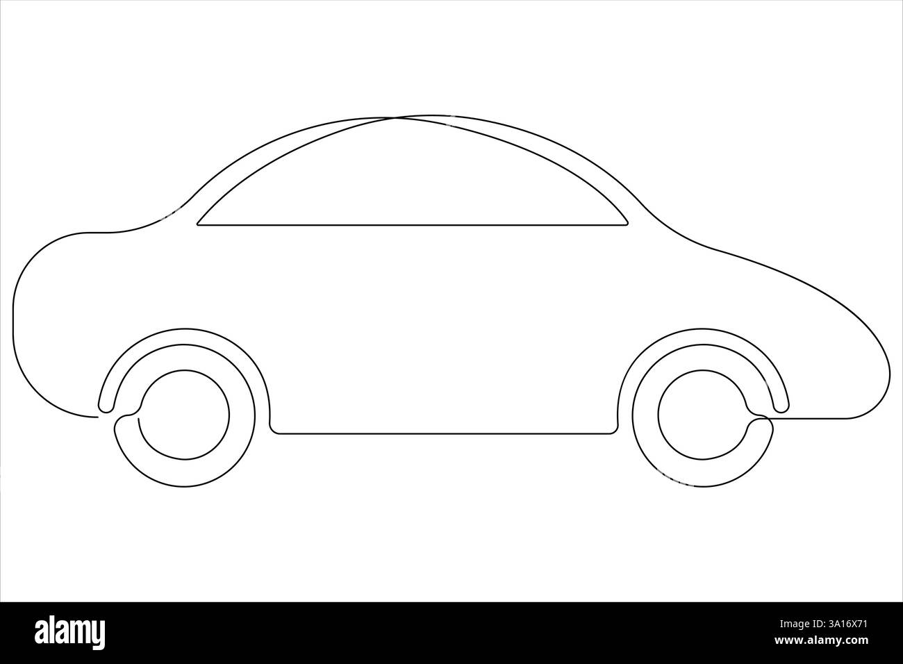 Continuous simple one line art drawing of car racing concept and ...