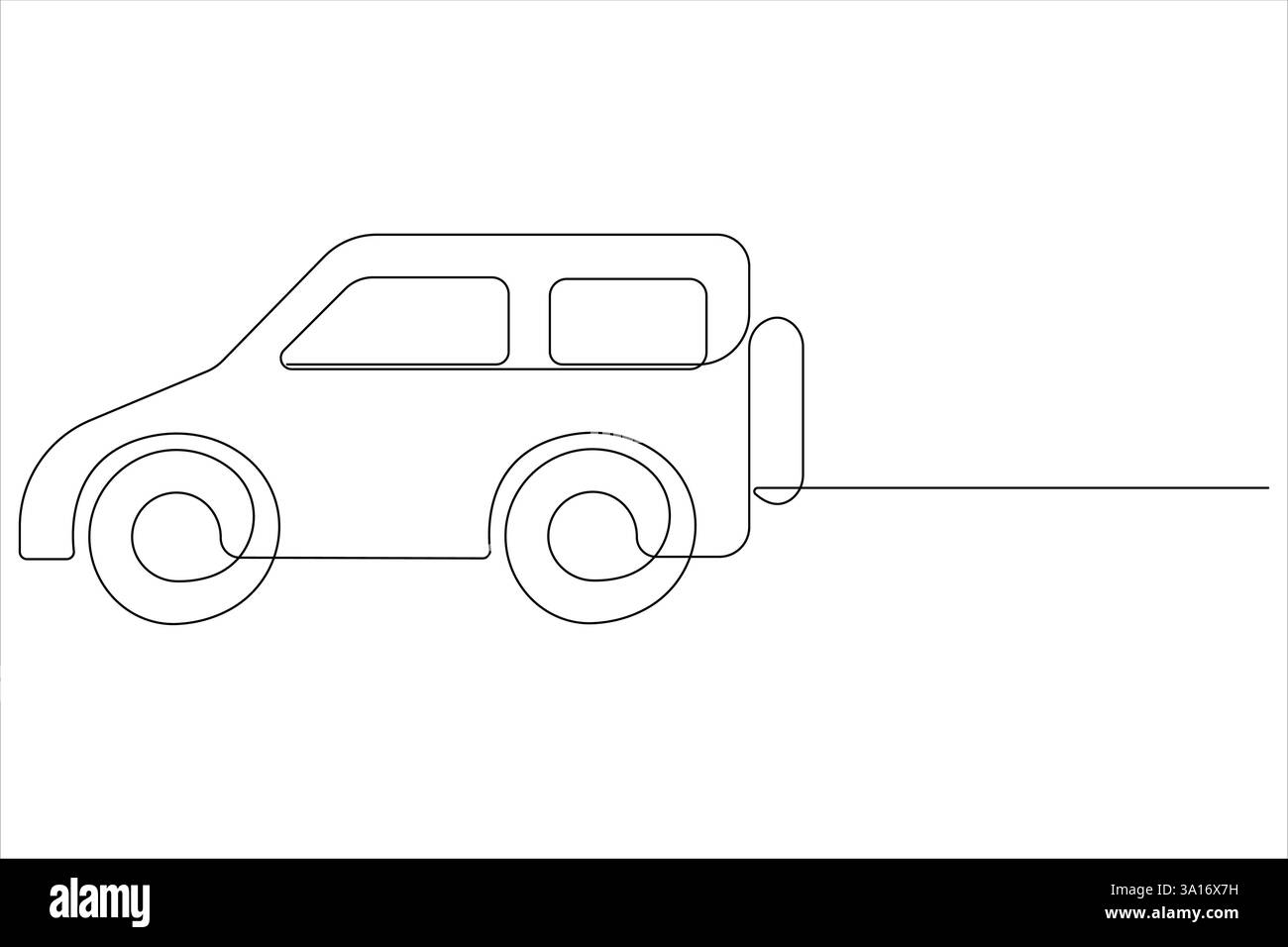 Continuous simple one line art drawing of car racing concept and ...