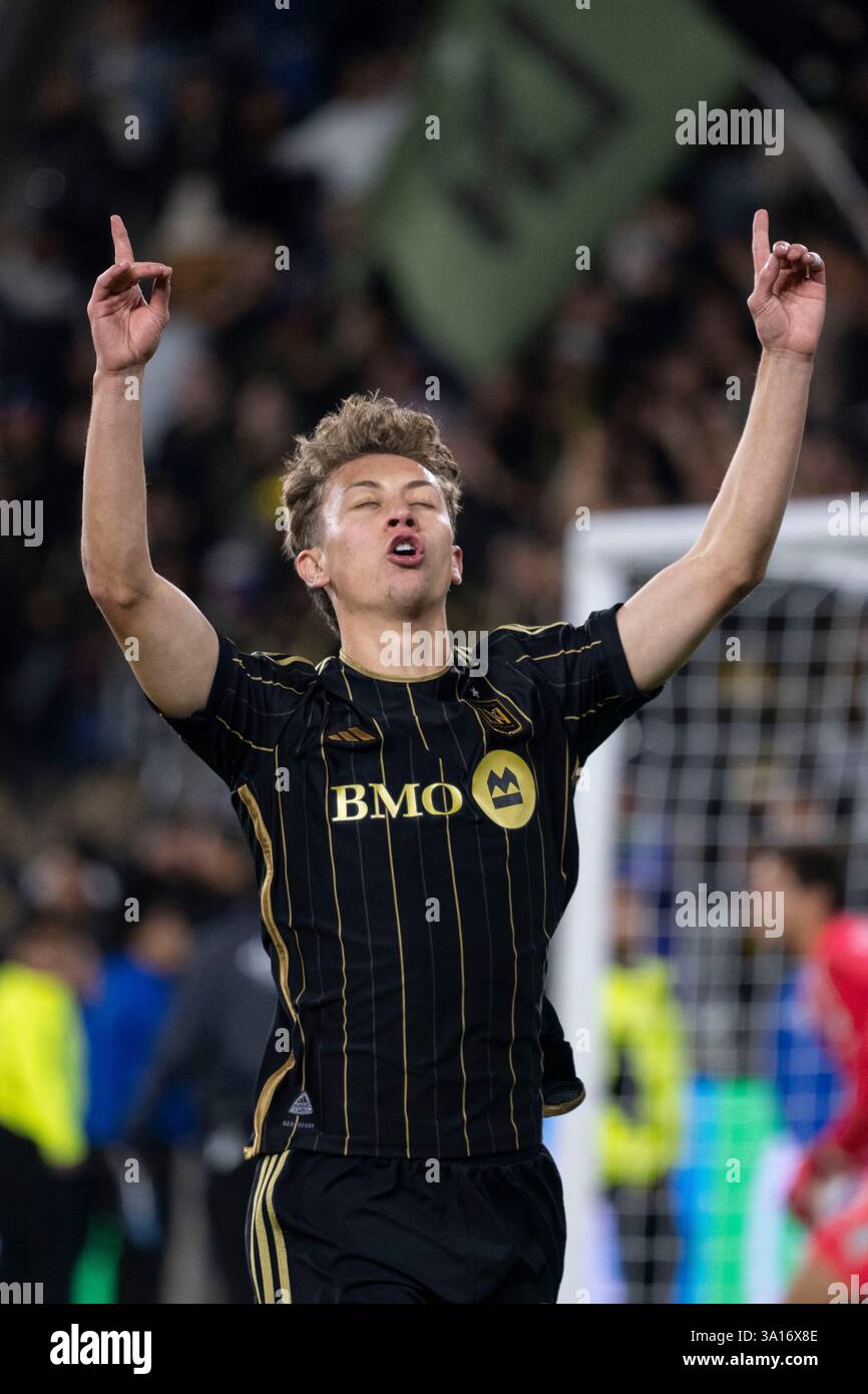 Los Angeles, United States. 04th Mar, 2025. Nathan Ordaz (27) from LAFC ...