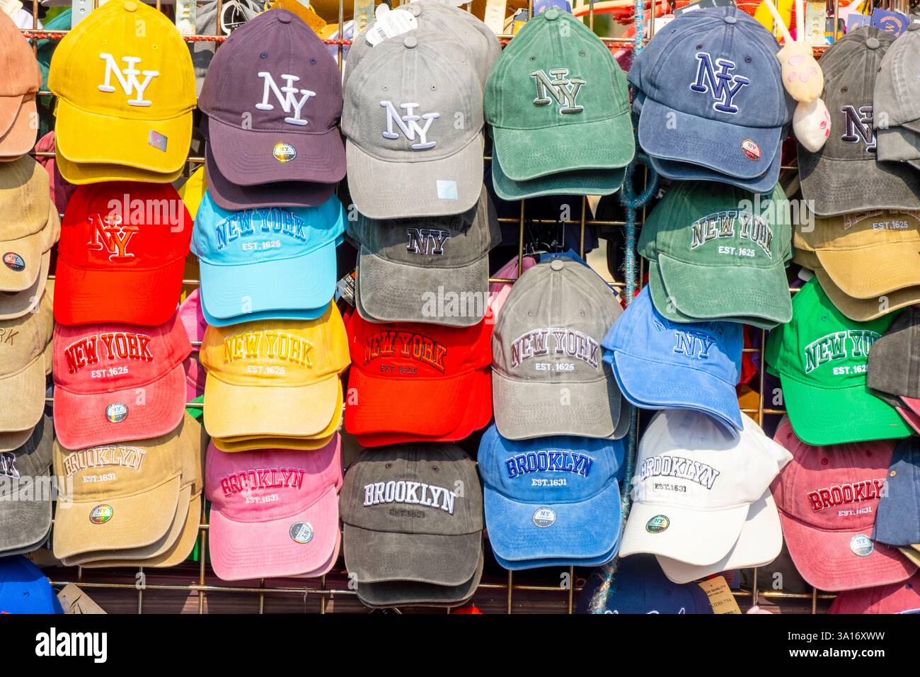 United States, New York State, New York City, NYC cap Stock Photo - Alamy