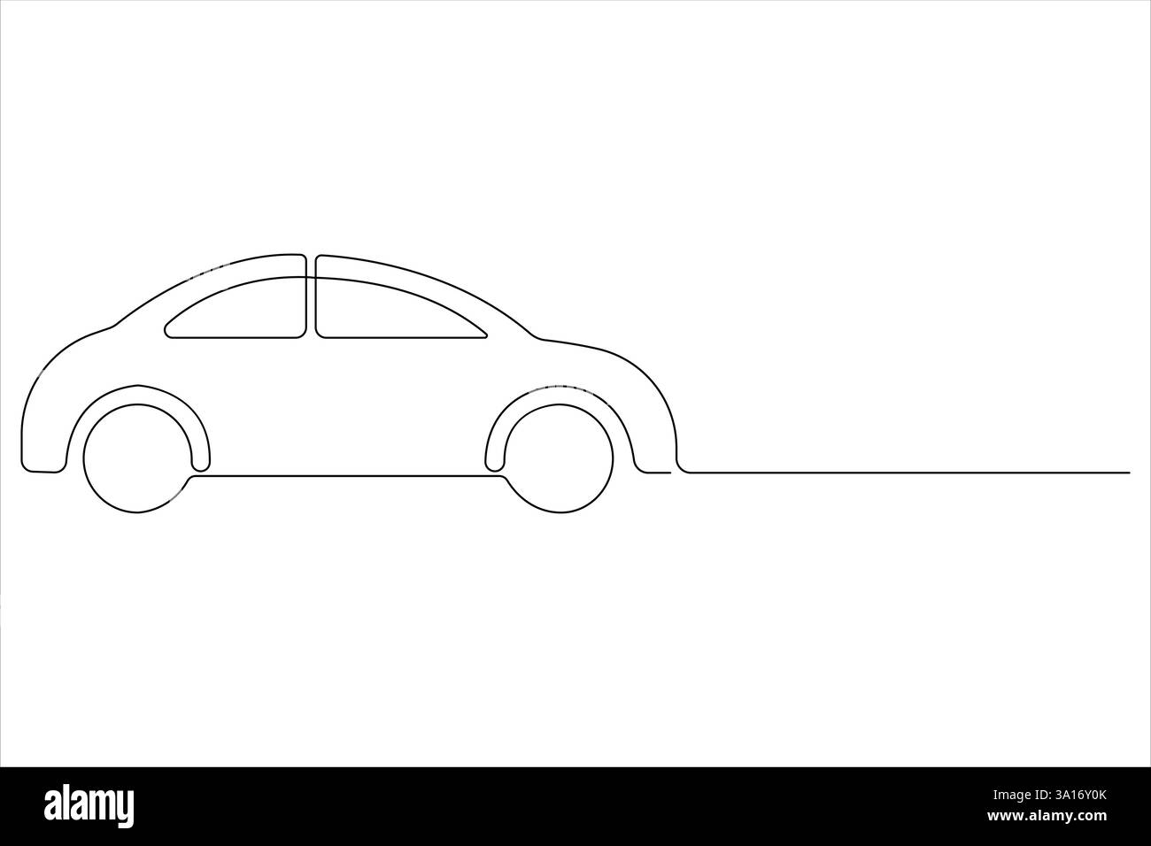Continuous simple one line art drawing of car racing concept and ...