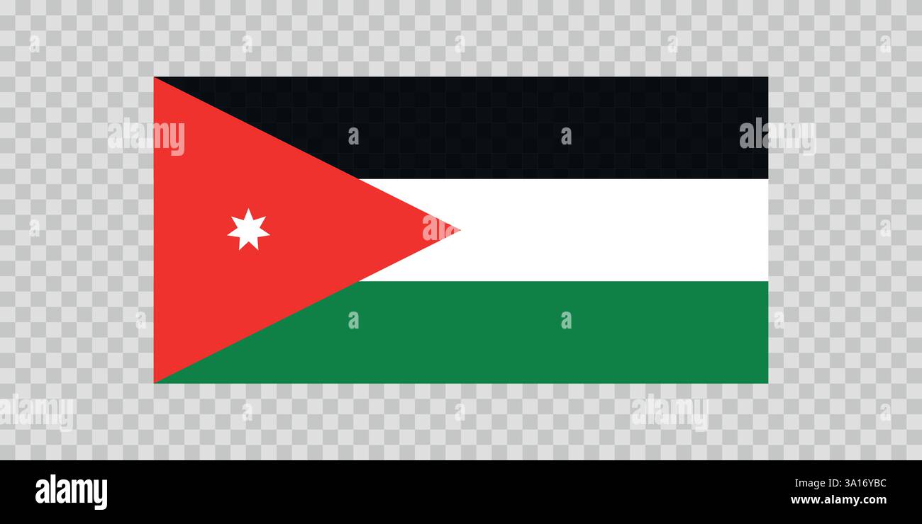 Flag of Jordan. National symbol in official colors. Template icon ...