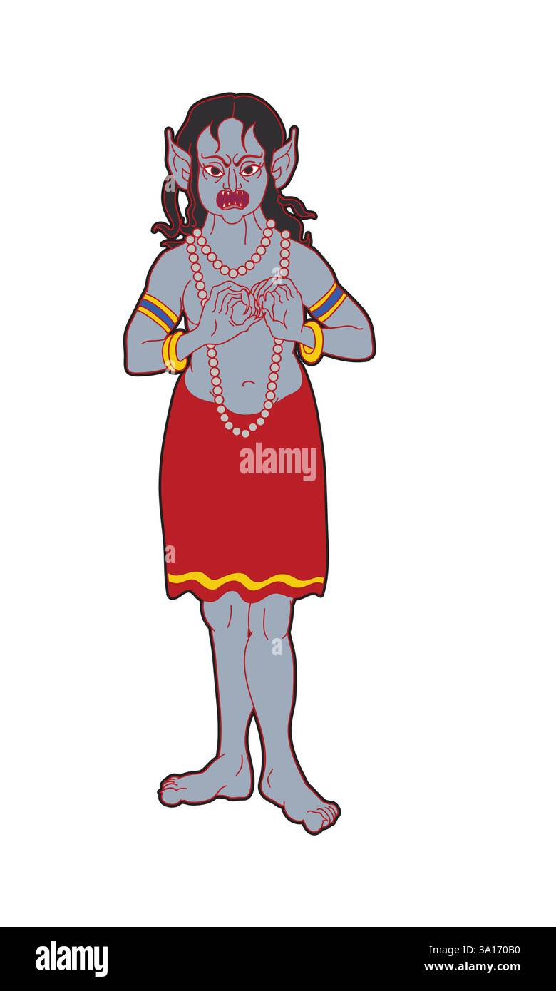 Art Shurpanakha, a rakshasi, rakkhasa, or demoness in Hindu epics. She ...