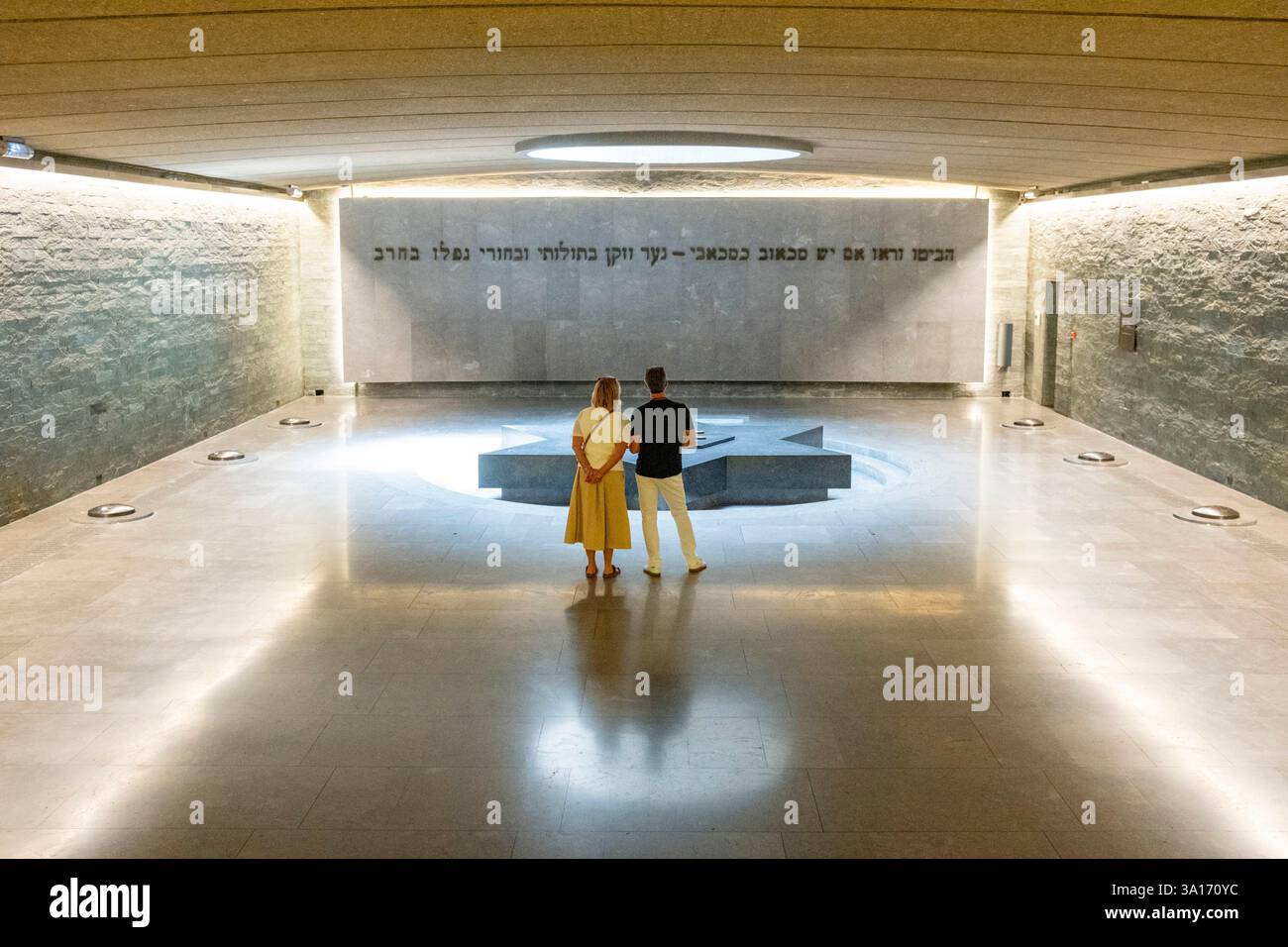 France, Paris, the Marais, the Shoah Memorial, the Crypt Stock Photo ...