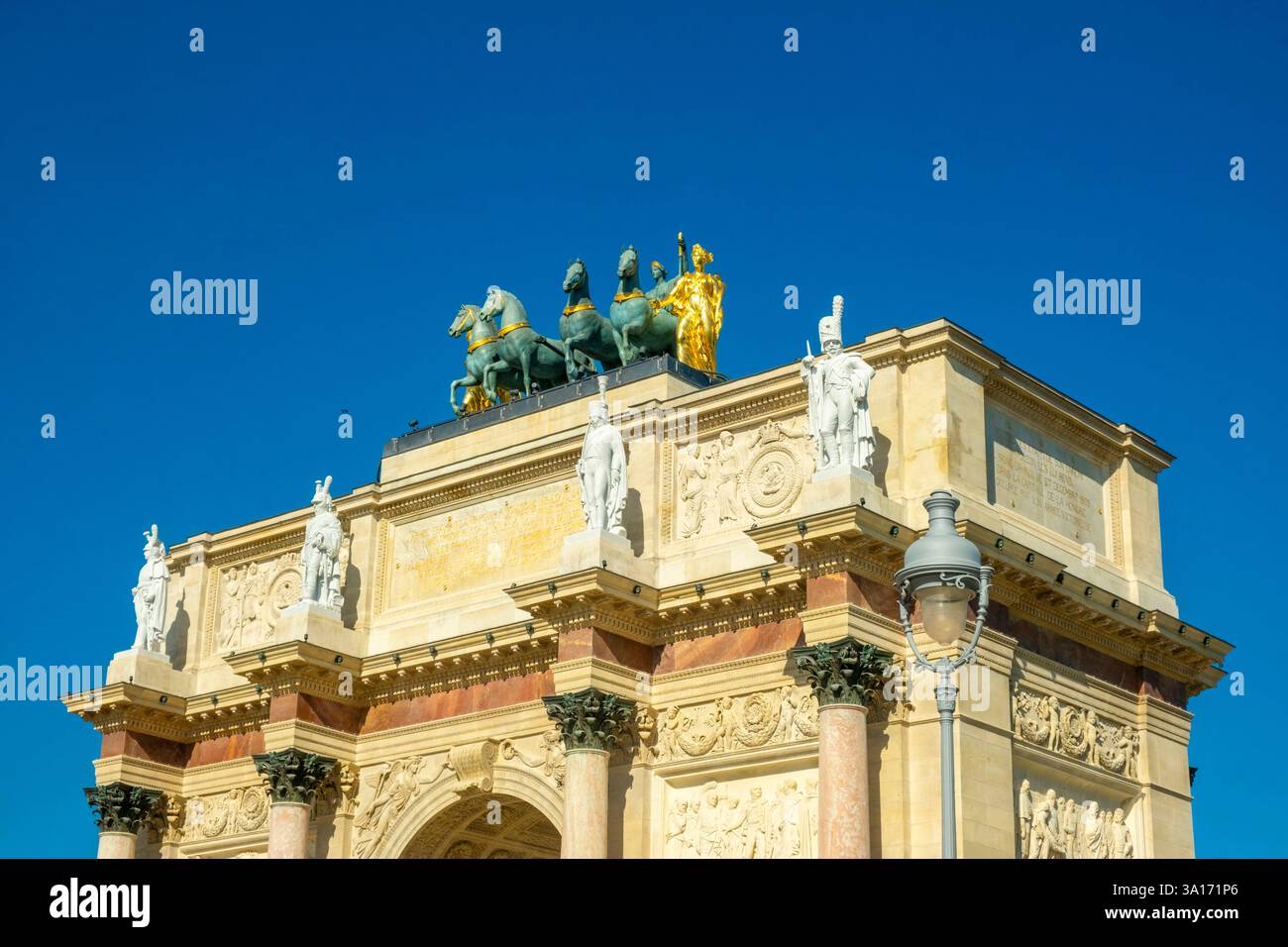 France, Paris, area listed as World Heritage by UNESCO, Arc de Triomphe ...