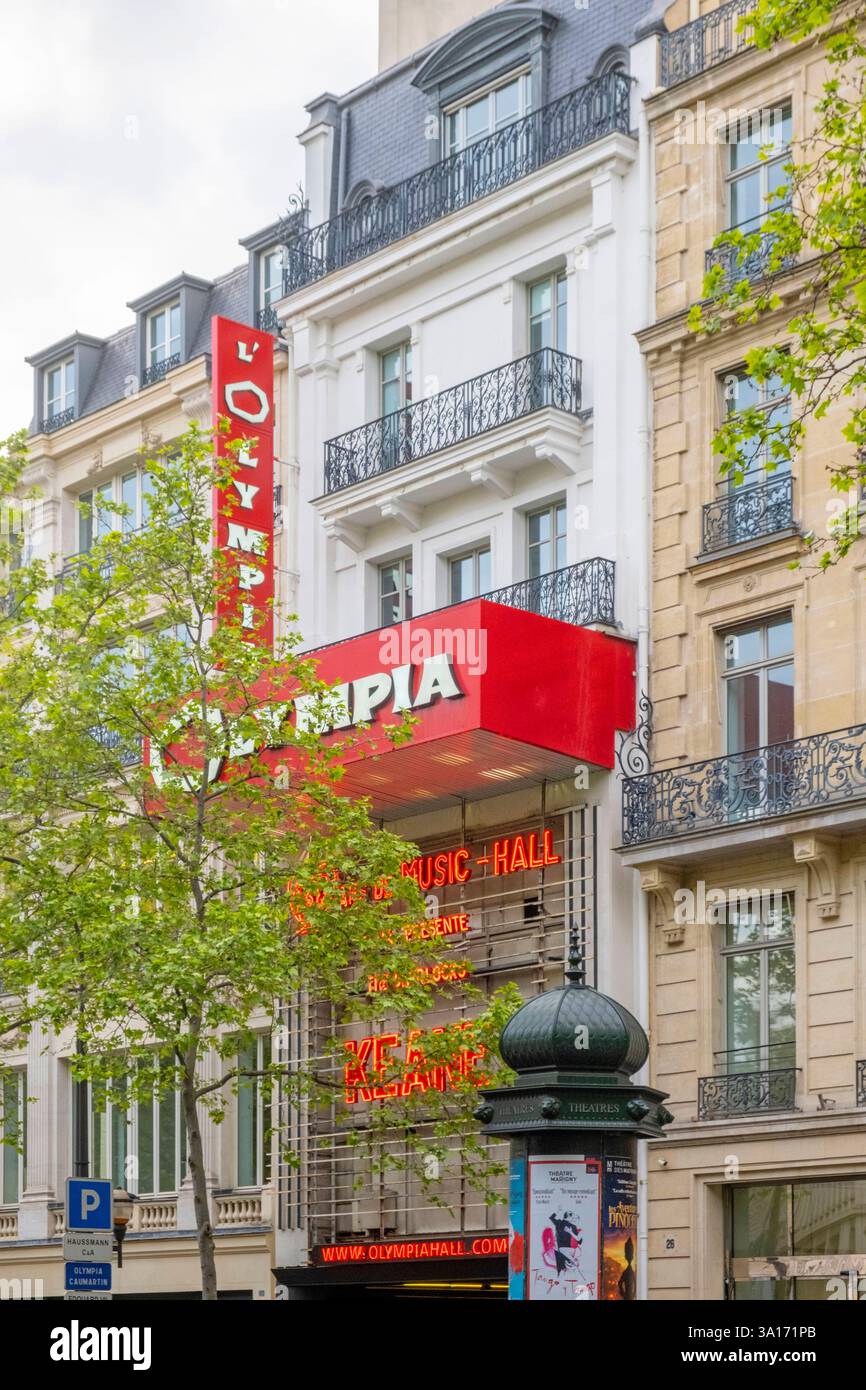 France, Paris, the Olympia performance hall Stock Photo - Alamy